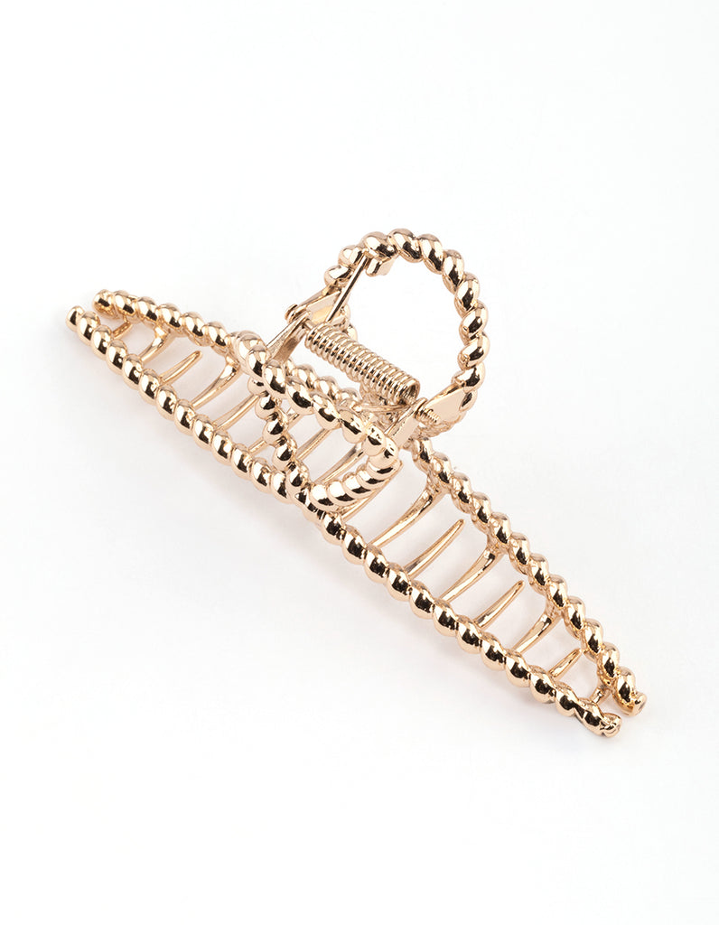 Gold Twist Rope Claw Clip - Lovisa