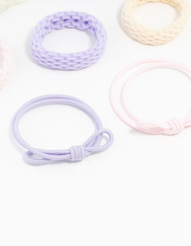 Mixed Pastel Hair Ties 7-Pack - Lovisa