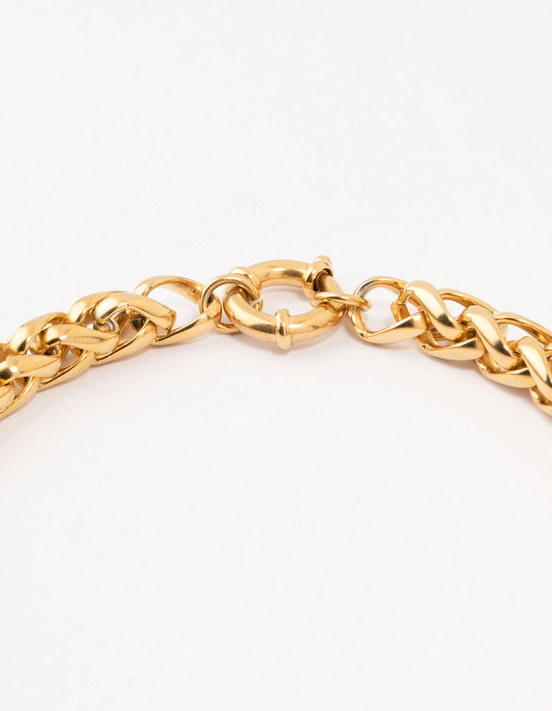 Waterproof Gold Plated Stainless Steel Paloma Chain Short Necklace - Lovisa