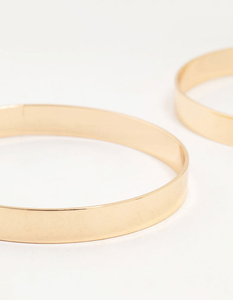 Gold Flat Bangles 2-Pack - Lovisa